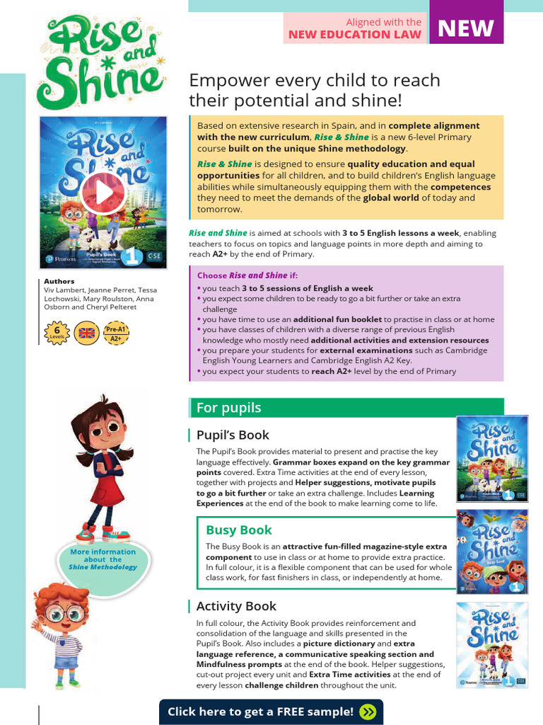 Rise & Shine: Primary English Course | PDF | Teachers | Curriculum