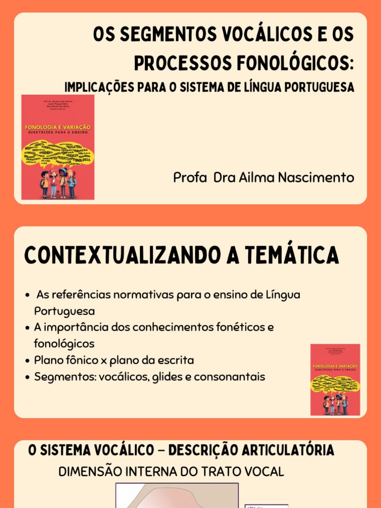 Segmentos Vocálicos e Os Processos Fonológicos | PDF | Sílaba | Vogal