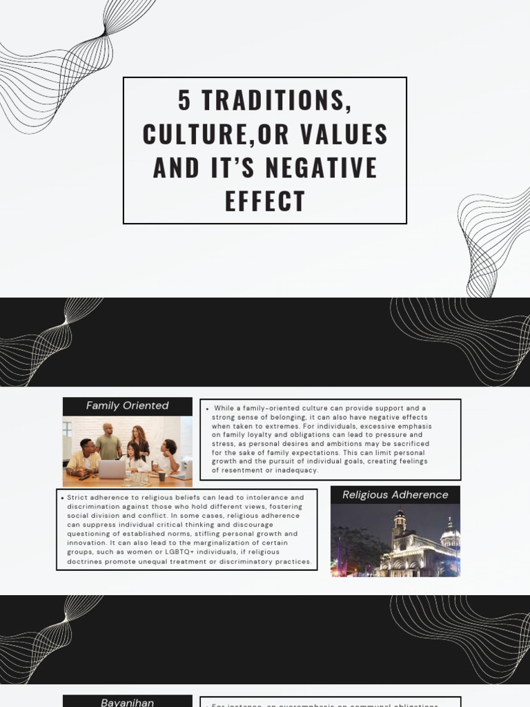 Negative Effects of Cultural Traditions | PDF | Discrimination | Social ...
