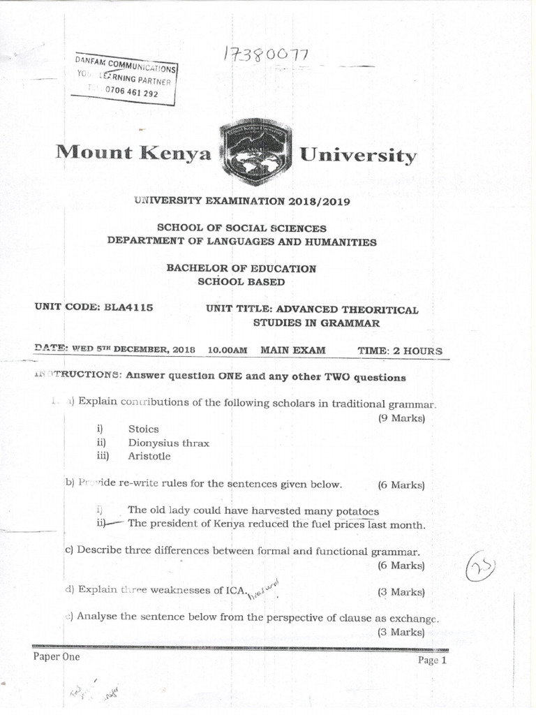 Advanced Grammar | PDF