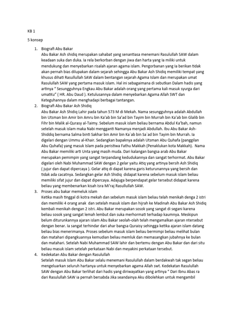 Analisa Bahan Ajar Ski KB 1-4 | PDF