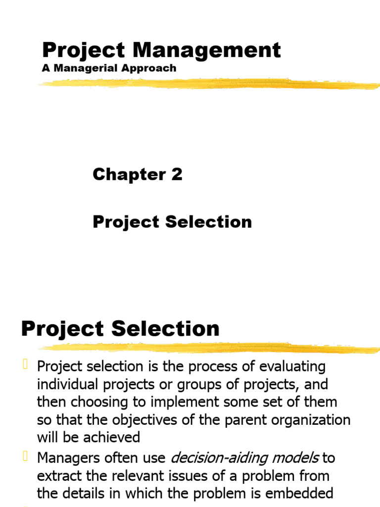 Chap 2 (Project Selection) | PDF | Net Present Value