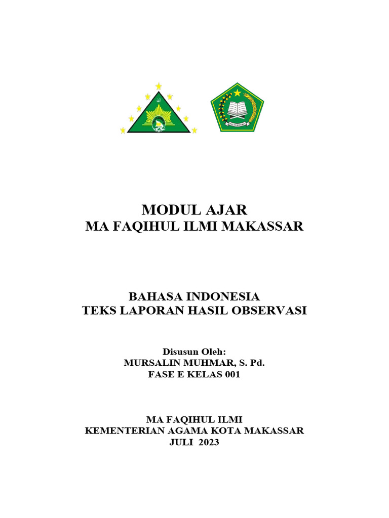 Modul Ajar Kurmer Mursalin Muhmar | PDF