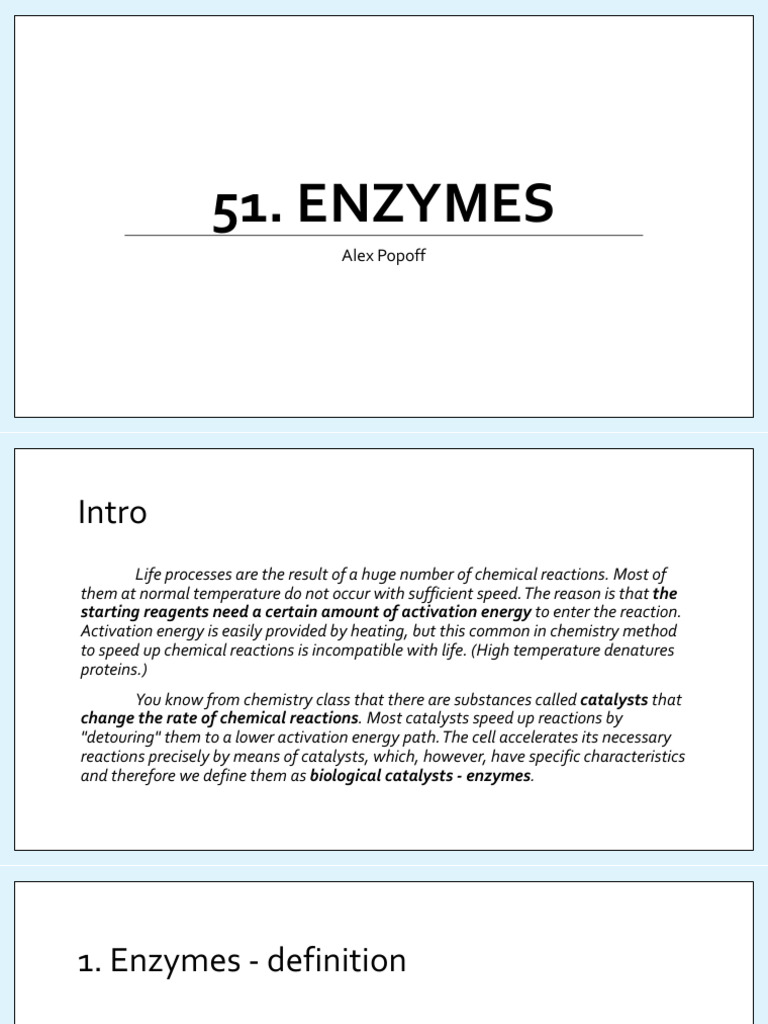 09.51.en - Enzymes | PDF | Enzyme Inhibitor | Enzyme