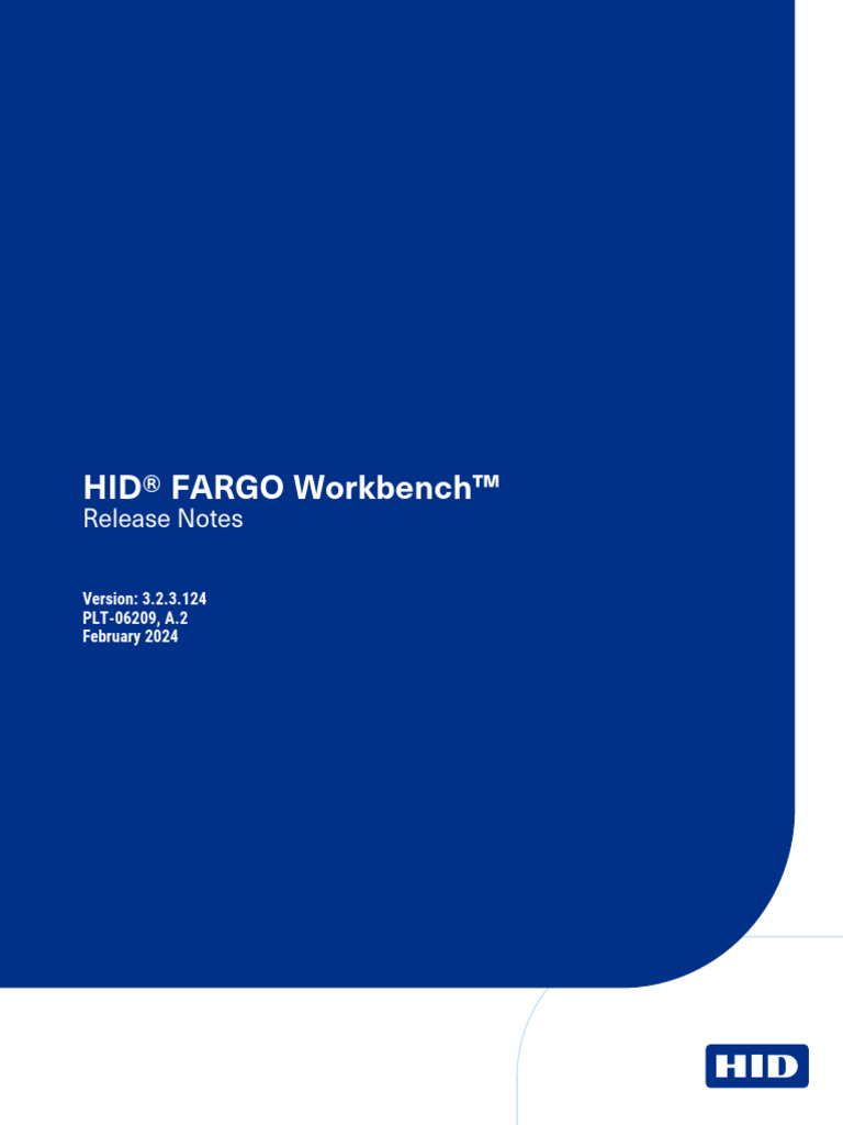 PLT-06209 A.2 - HID FARGO Workbench Release Notes | PDF | 64 Bit ...