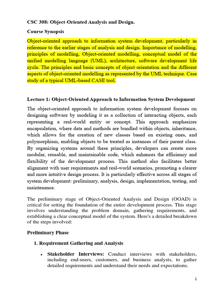 CSC 308 Object-Oriented Analysis and Design | PDF | Inheritance (Object ... CSC 308 Object-Oriented Analysis and Design | PDF | Inheritance (Object ...