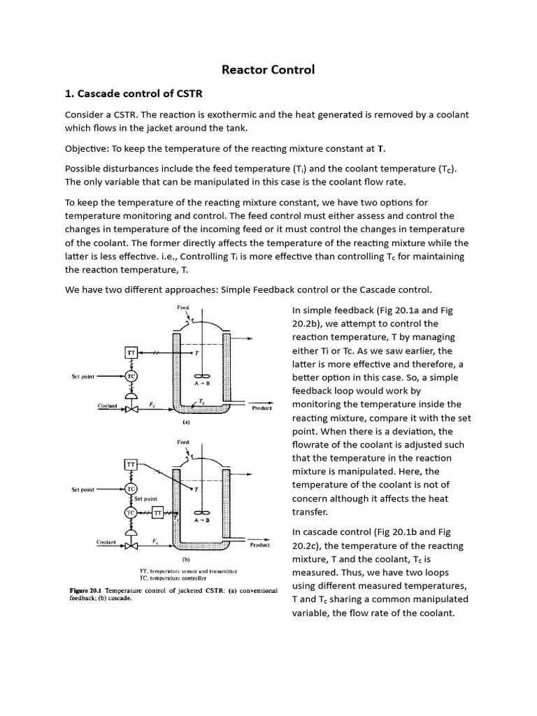 Reactor Control | PDF | Chemical Reactor | Process Engineering