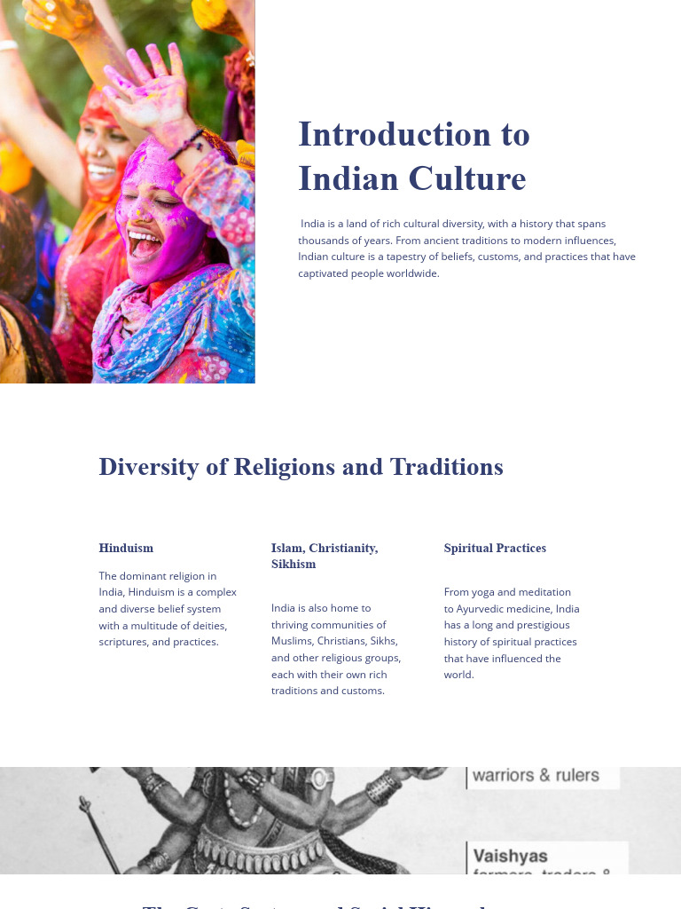 Exploring India's Rich Cultural Heritage | PDF | Caste | Spirituality