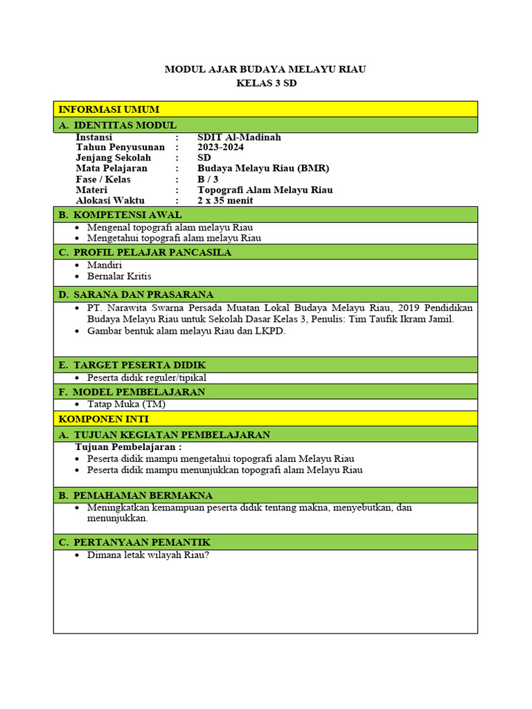 Modul Ajar BMR KLS 3 | PDF | Kesehatan Holistik