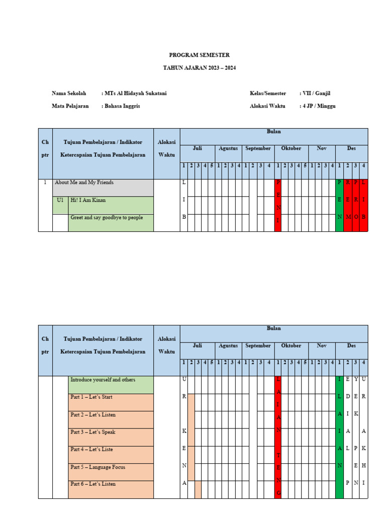 Prosem English 7 | PDF