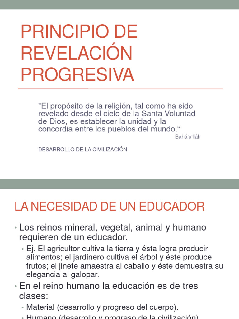 Revelación Progresiva y Unidad Religiosa | PDF | Dios | Verdad