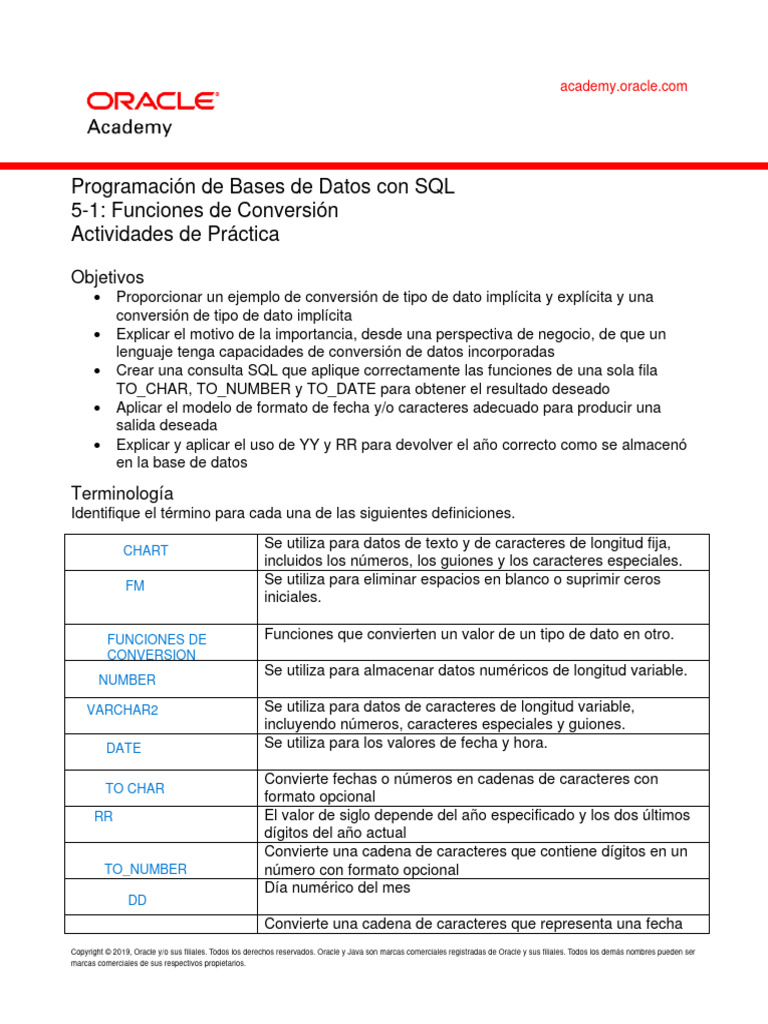DP 5 1 Practice | PDF | SQL | Tipo de datos
