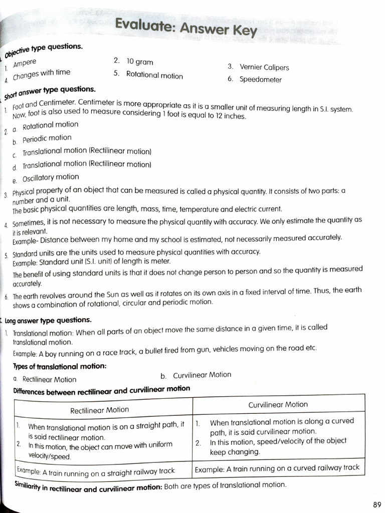 Grade 6 Physics Ch11 Measurement and Motion Book Back | PDF | Rotation | Length