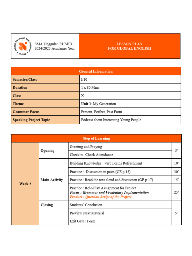 Week 2 - Global English 10 | PDF