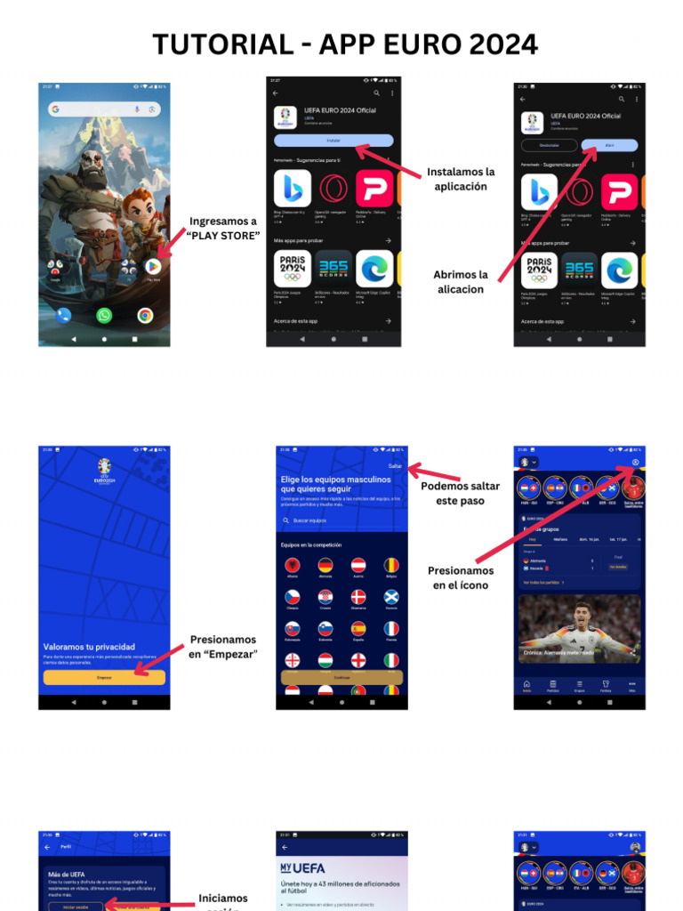 TUTORIAL - APP EURO 2024 | PDF