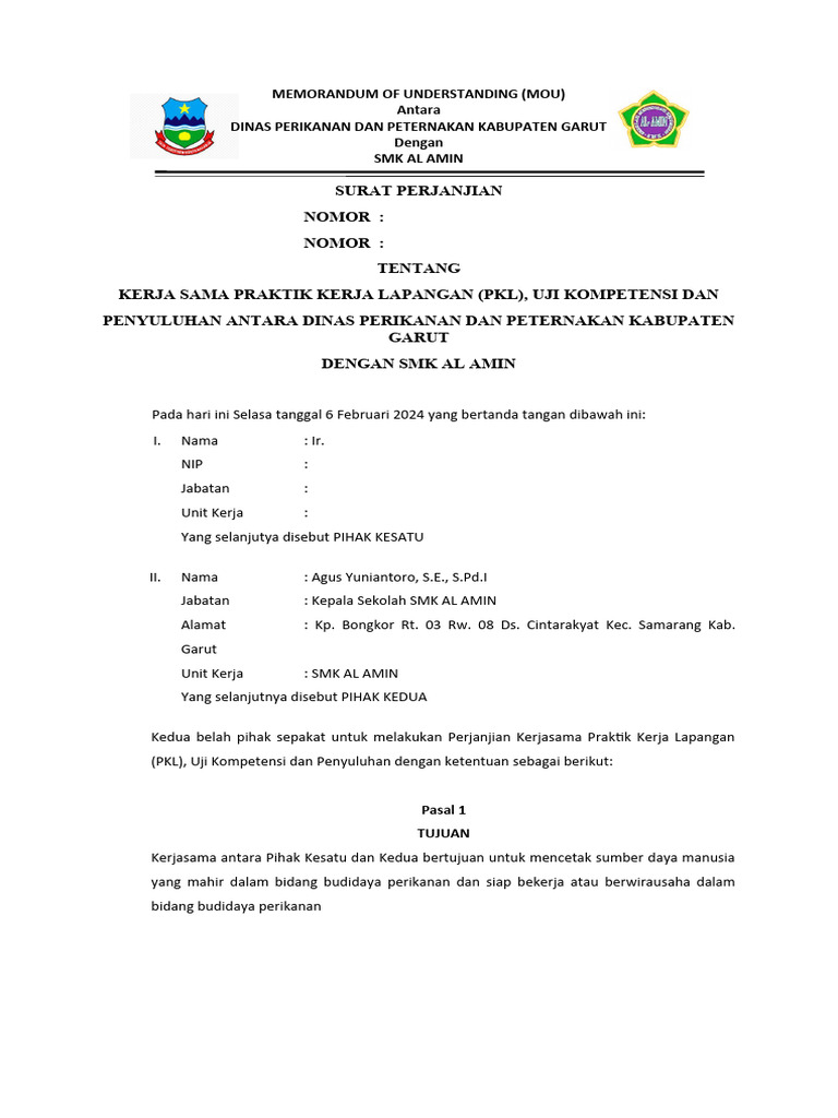 Memorandum of Understanding | PDF