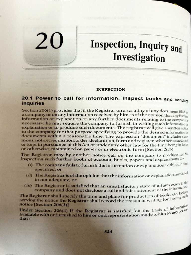 Company Inspection and Inquiry Powers | PDF | Search And Seizure ...