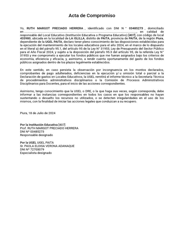 Acta-Compromiso-2024-1 MTO REGULAR | PDF