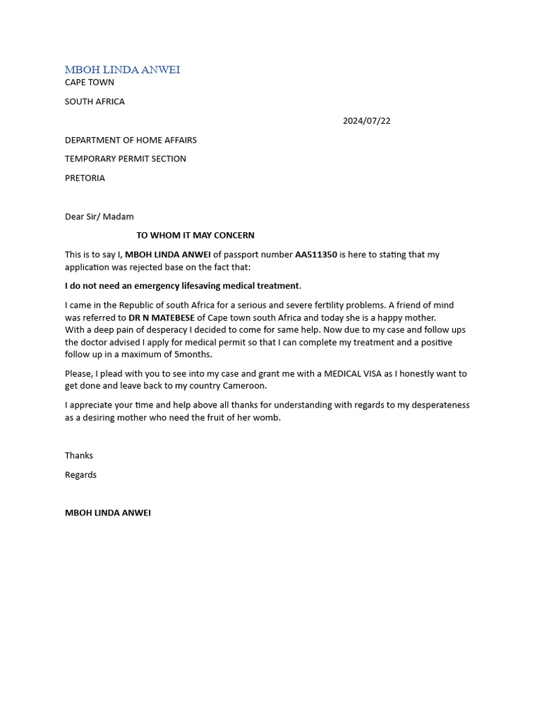 Mboh Linda Medical | PDF | Law