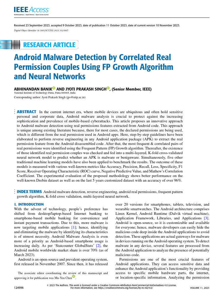 Android Malware Detection By Correlated Real Permission Couples Using Fp Growth Algorithm And
