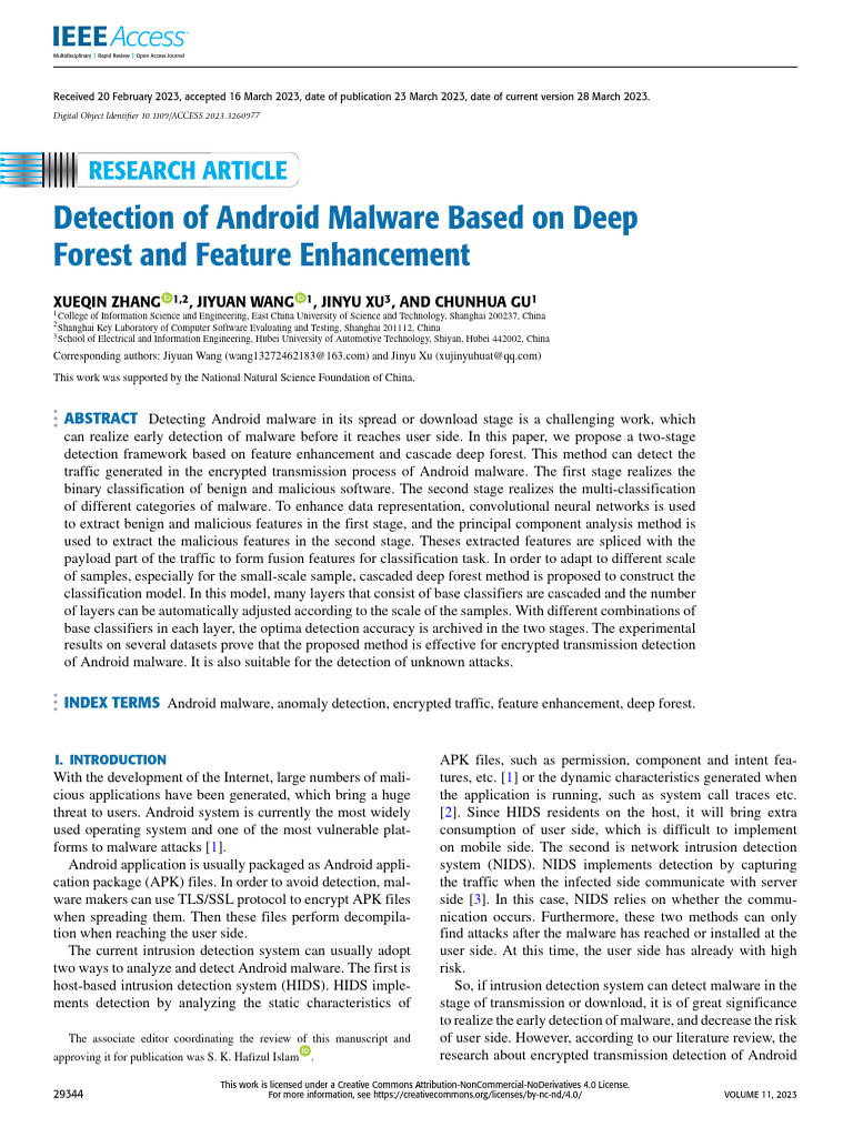 Detection Of Android Malware Based On Deep Forest And Feature 0710