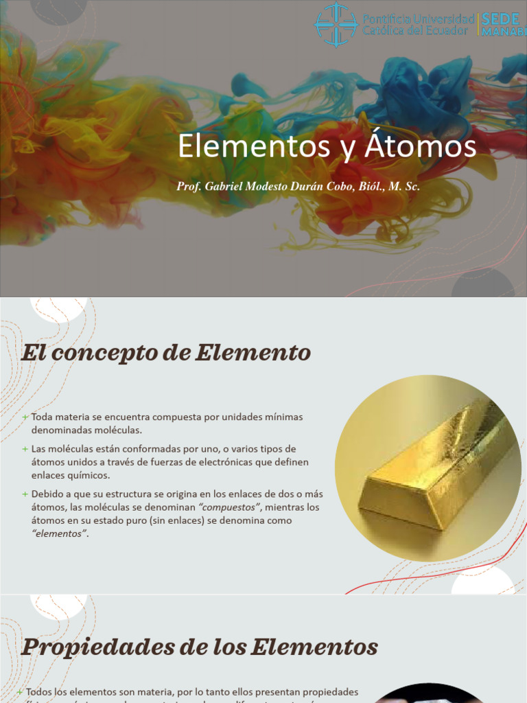 Unidad 2. - Elementos y Átomos | PDF | Átomos | Neutrón