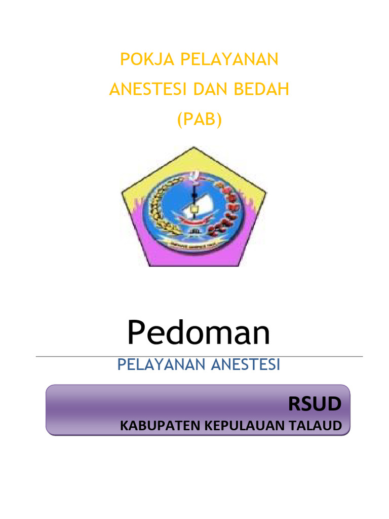 Pedoman Pelayanan Anestesi Dan Sedasi | PDF