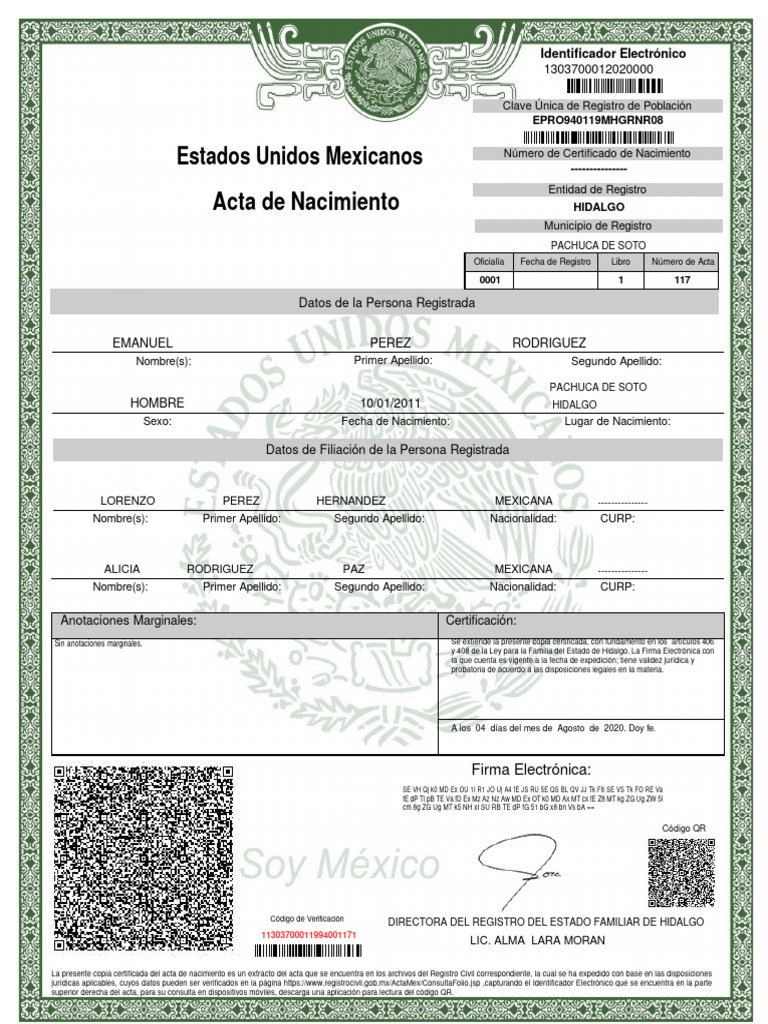 Acta Emanuel | PDF | Privacidad | Información del gobierno