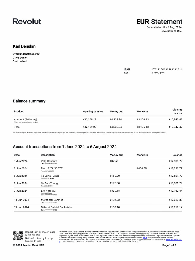 Account Statement - 2024 06 01 - 2024 08 06 | PDF Account Statement - 2024 06 01 - 2024 08 06 | PDF