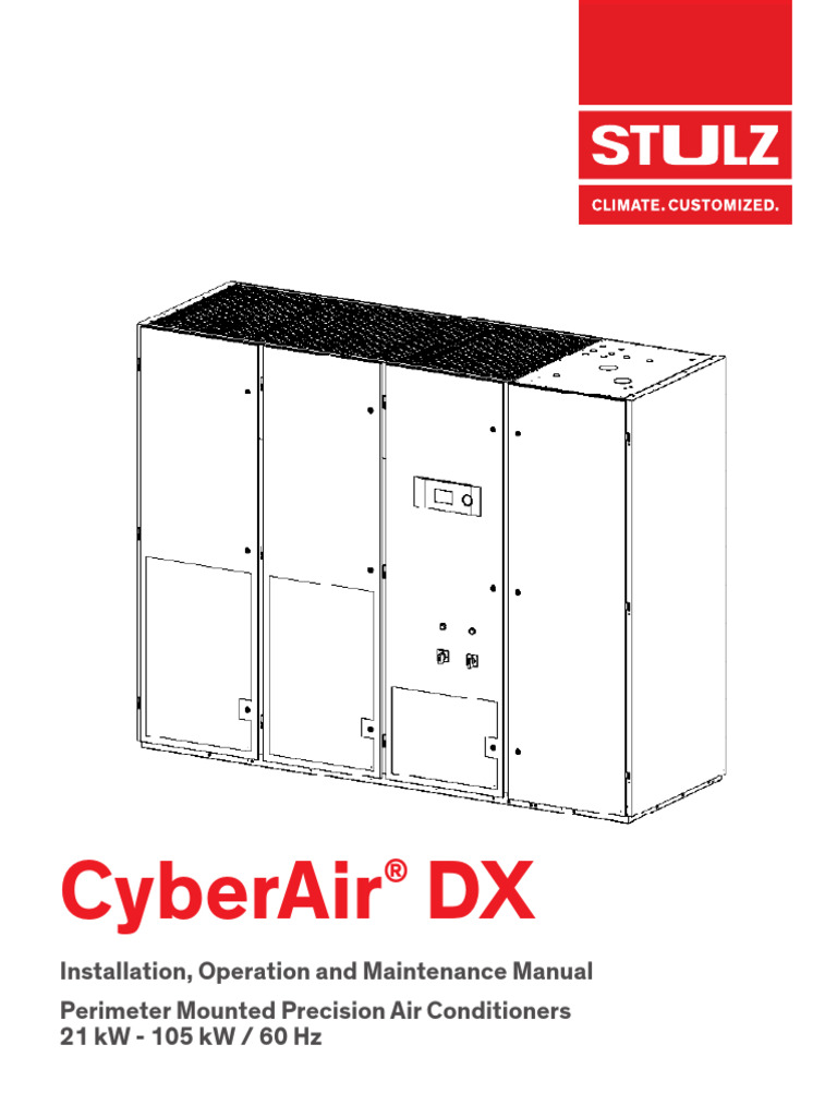 Stulz Cyberair Dx Iom | PDF | Air Conditioning | Electric Motor