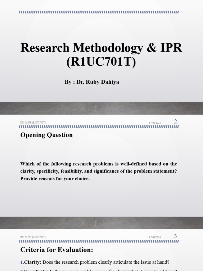 Sample Research Problem Definition | PDF | Methodology | Business
