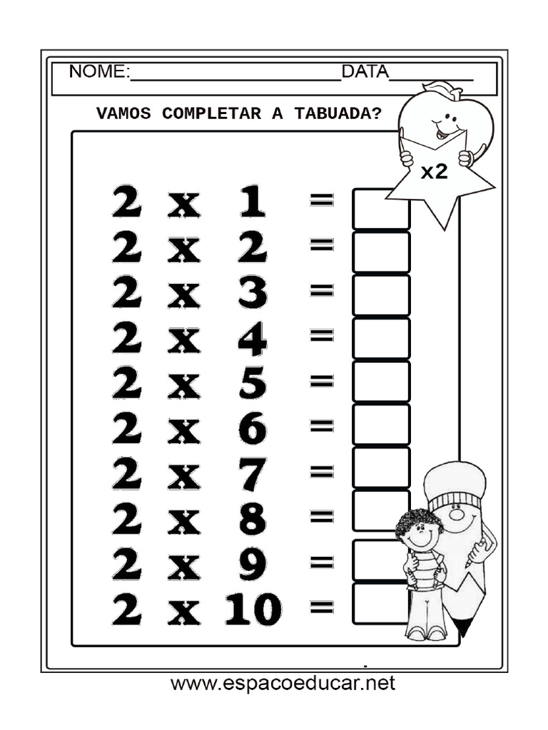 Tabuada Do 2 | PDF