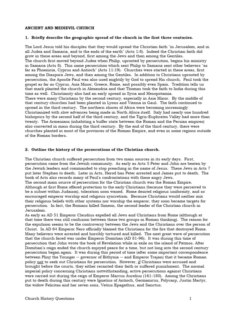 100 Most Important Events in Church History | PDF | Council Of ...