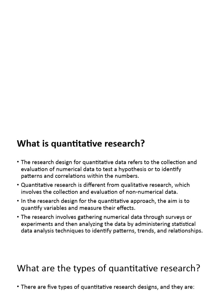 Quantitative Research Method | PDF | Experiment | Quantitative Research