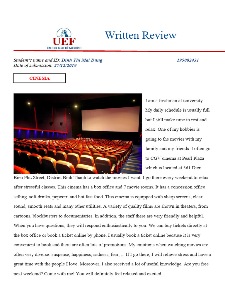 Written Review Sample | PDF