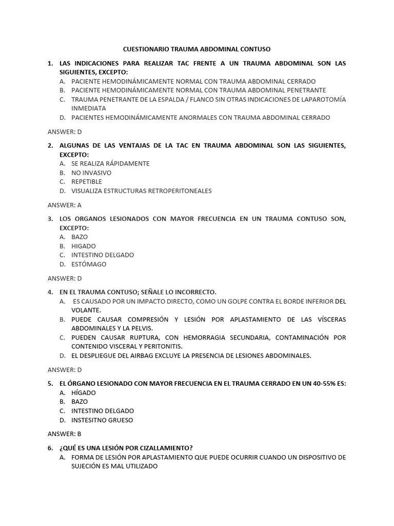 Atls-Trauma Abdominal Contuso | PDF | Emergencias Médicas ...
