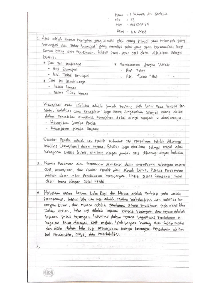 UTS - 23 - I Komang Ari Sadewa - 6B MBP | PDF