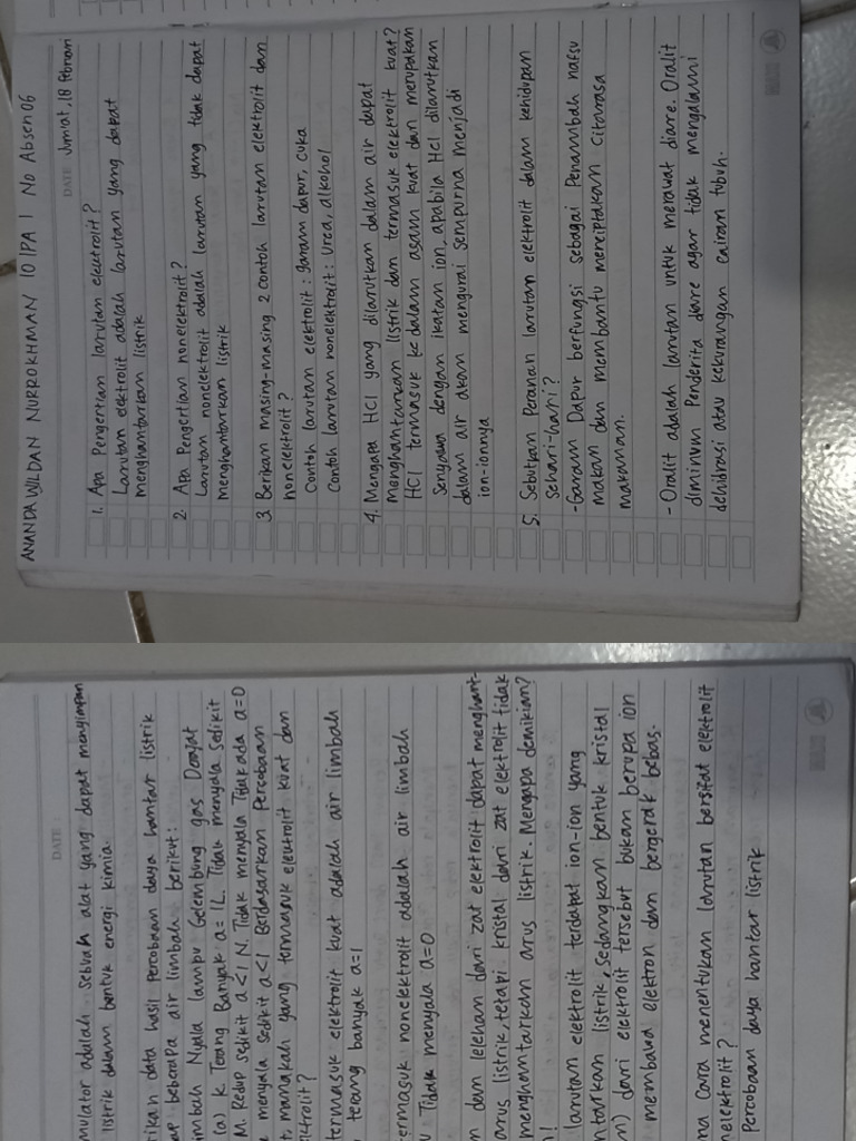 Penilaian Harian Kimia-Ananda Wildan Nurrokhman 10 Ipa 1 | PDF