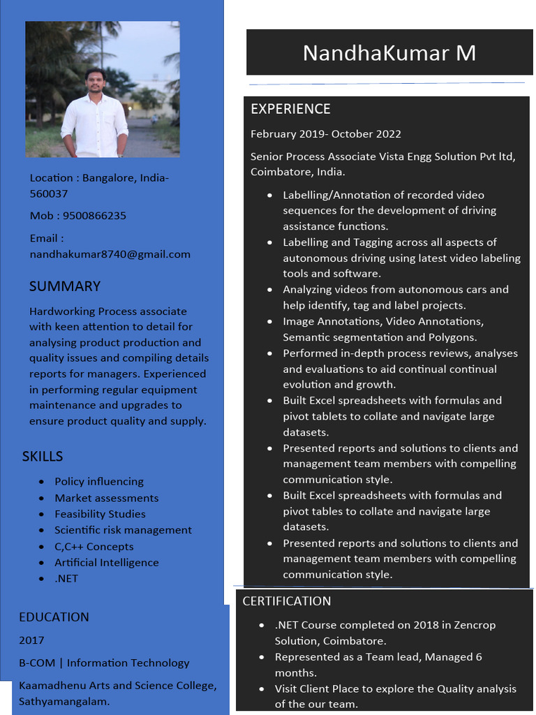 Nandha Resume | PDF | Annotation | Information Science
