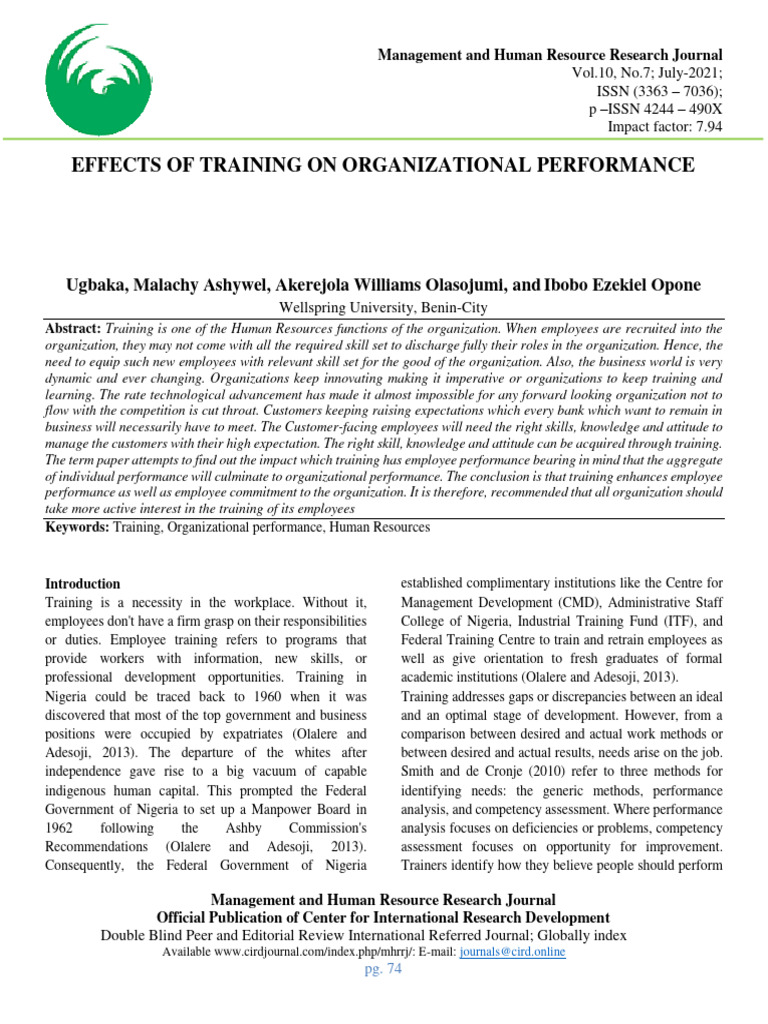 CIRD MHRRJ 21 0714+final | PDF | Motivation | Motivational