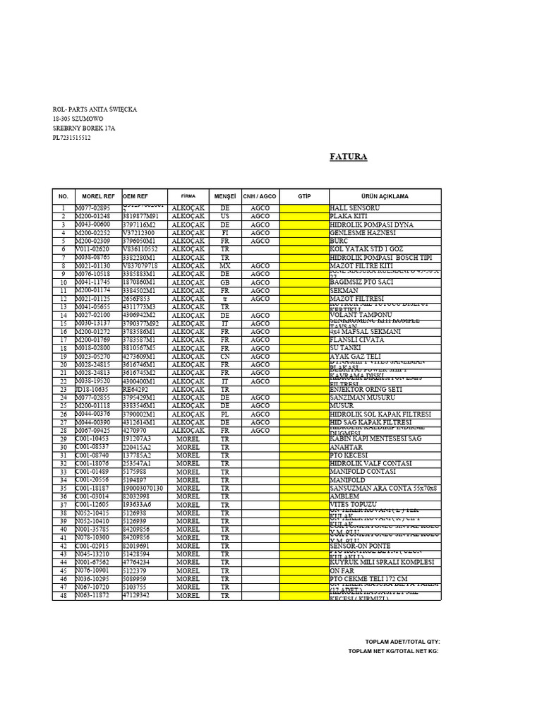 Rol Parts | PDF | Manufactured Goods | Machines