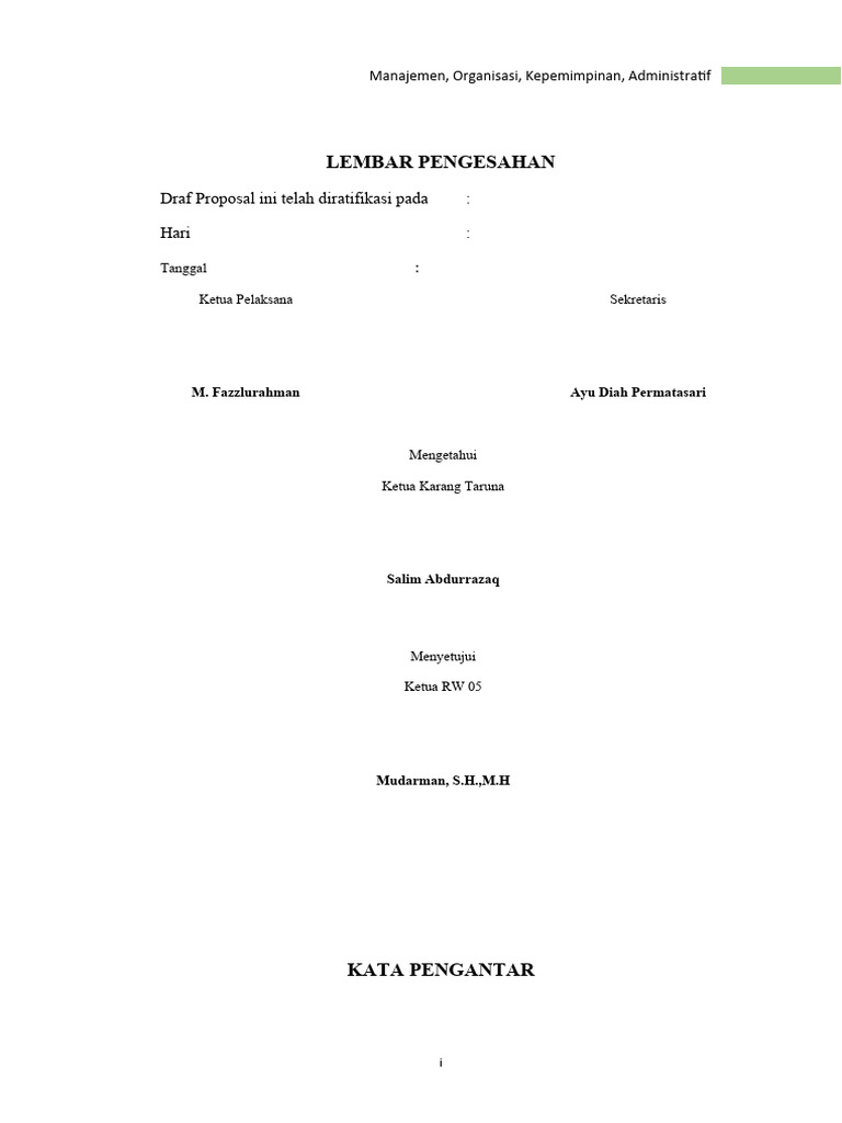 Proposal | PDF | Pengembangan Diri