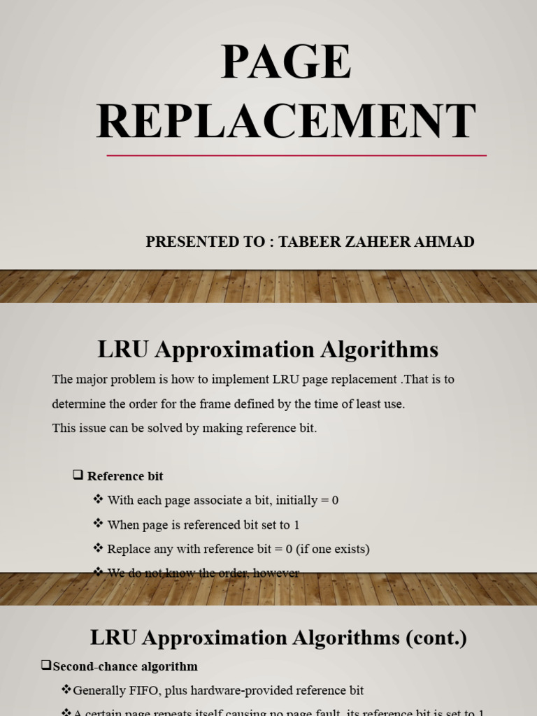 Page Replacement Presentation | PDF | Algorithms | Computing
