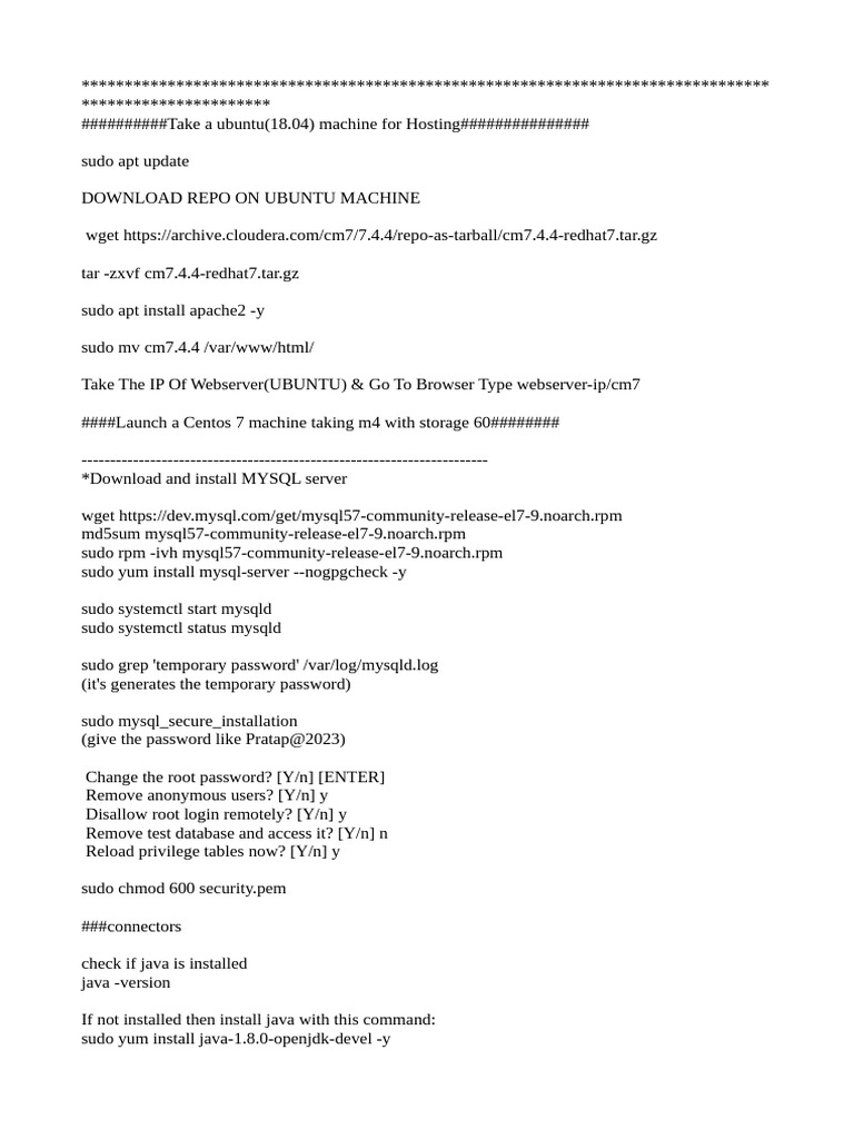 Only CDP Script | PDF | Sudo | Databases