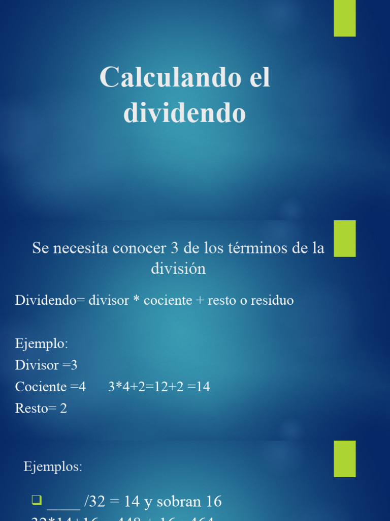 Calculando El Dividendo | PDF