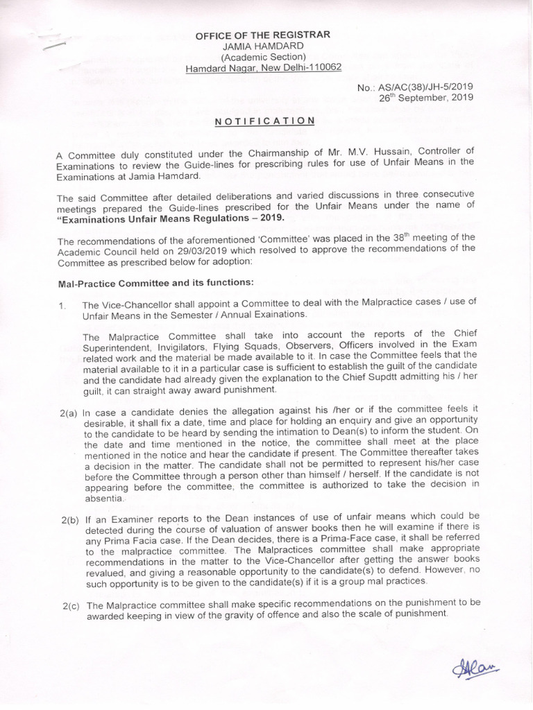Notification-UFM Regulations 2019 | PDF