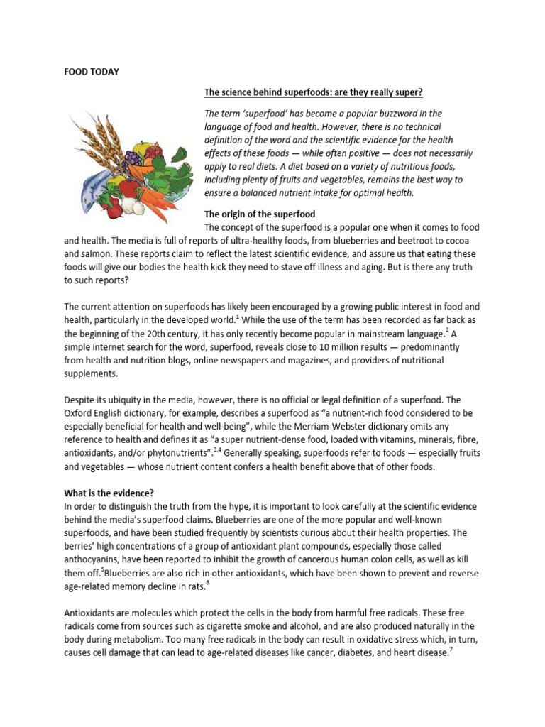 The Science Behind The Superfoods | PDF | Superfood | Cardiovascular ...
