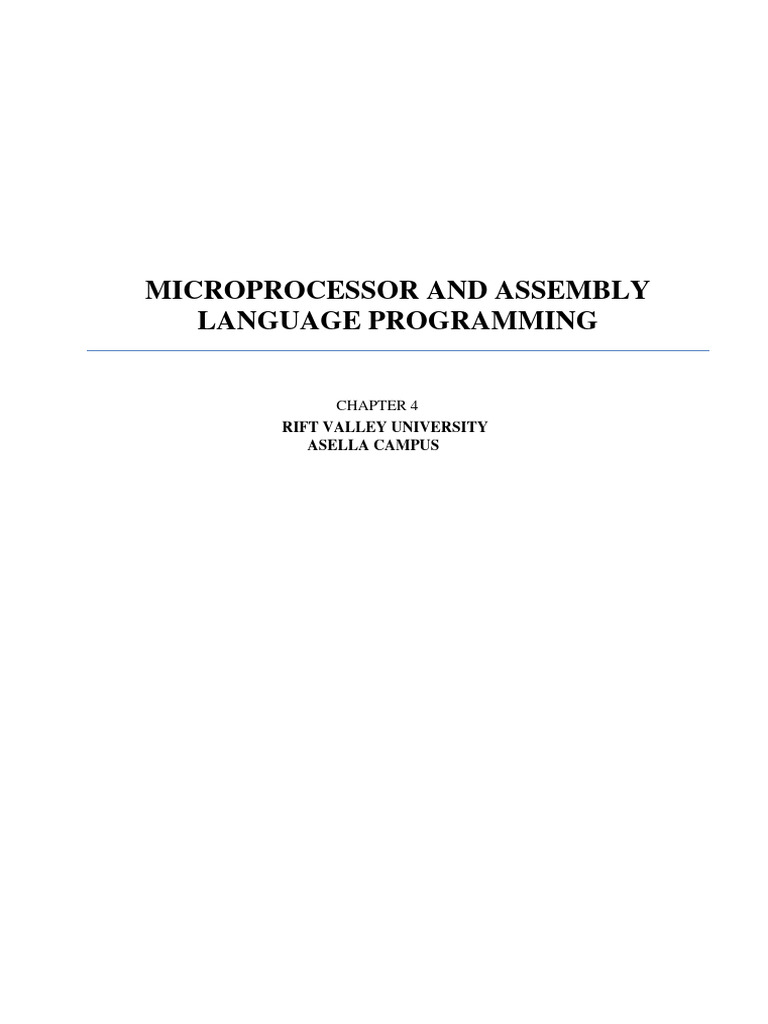 MP_CH4(0) Microprocessor | PDF | Assembly Language | Bit