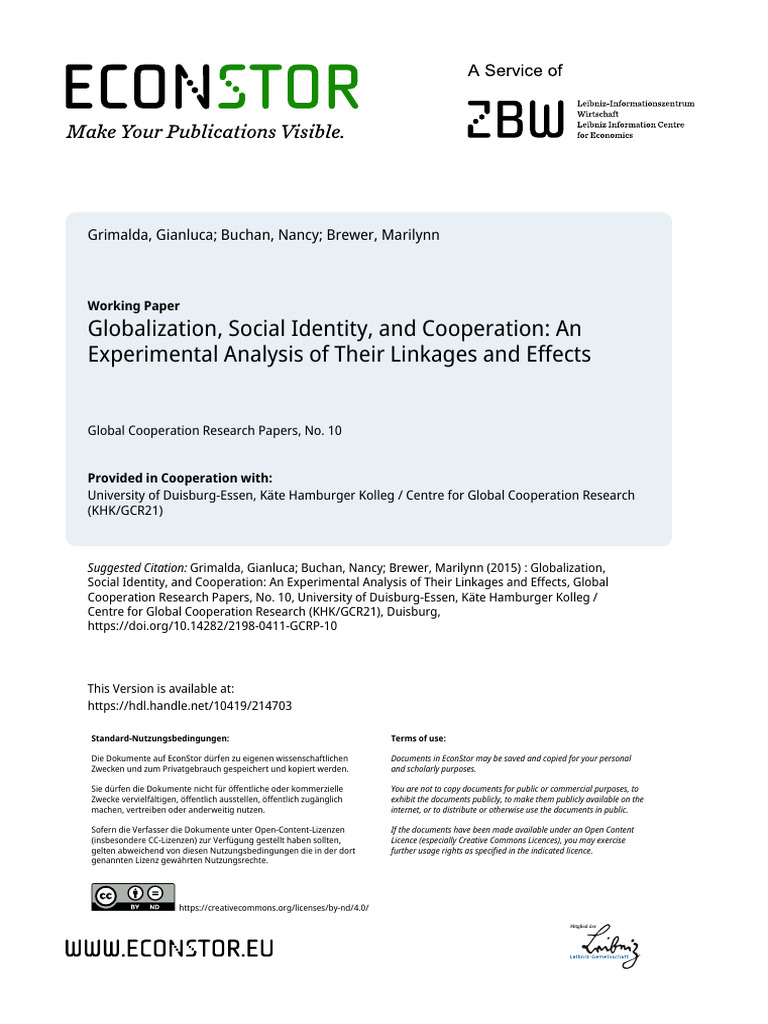 gcrp-10 | PDF | Globalization | Statistics