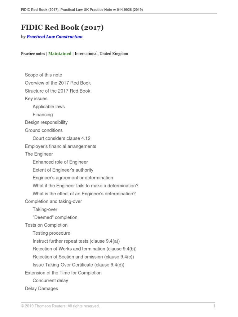 6 - Fidic Red Book (2017) | PDF | Project Finance | Capital Market